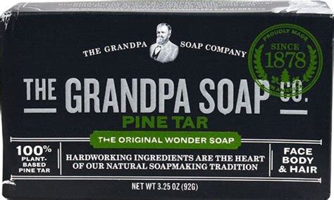 The Grandpa Soap Co Pine Tar Bar Soap Original 3 25 Oz