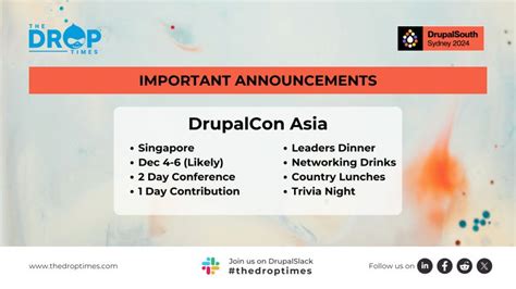 the drop times on linkedin drupal opensource australis asia techevent