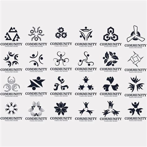 Premium Vector Collection Of Abstract Community Logos
