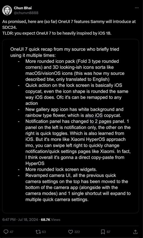 One Ui 7 Inspirou Se à Seria No Iphone E Xiaomi Veja O Que Muda Leak