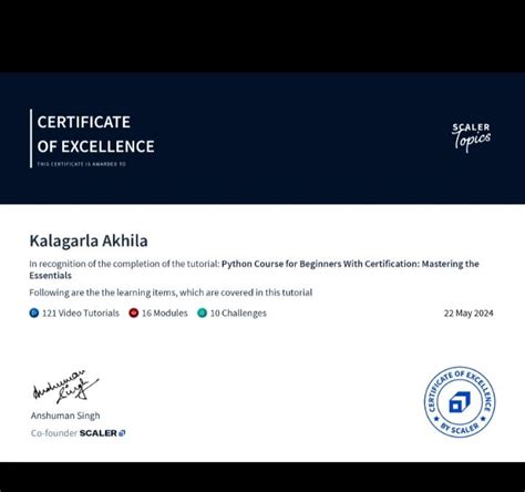 Akhila Kalagarla On Linkedin Python Programming Certificate