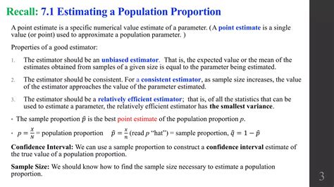 Estimating A Population Mean Pptx