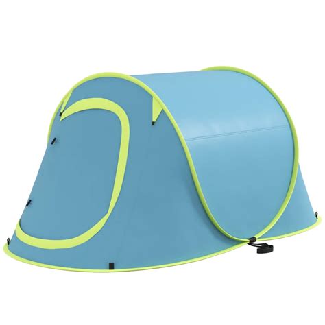Outsunny 2 Man Pop Up Camping Tent 2000mm Waterproof With Carry Bag