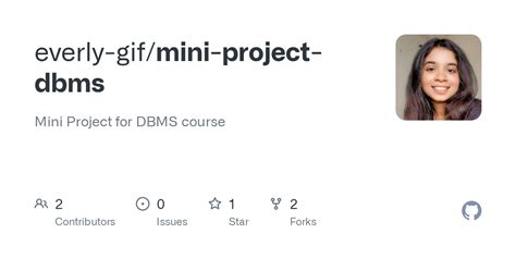 Github Everly Mini Project Dbms Mini Project For Dbms Course