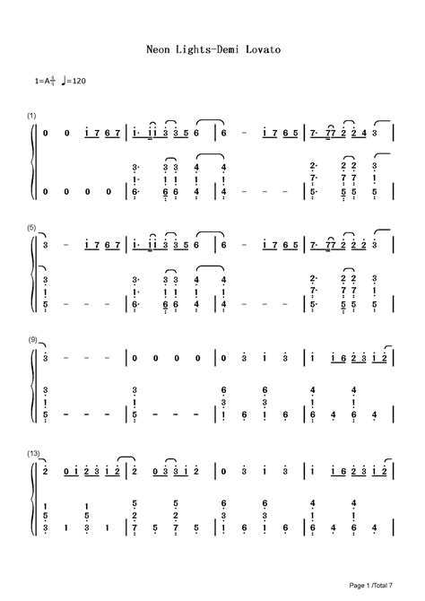 Neon Lights钢琴谱 Demi Lovato A调 流行钢琴双手简谱 钢琴谱 钢琴五线谱 钢琴简谱 钢琴弹唱谱 钢琴声乐正谱 钢琴视频教程—牛牛钢琴