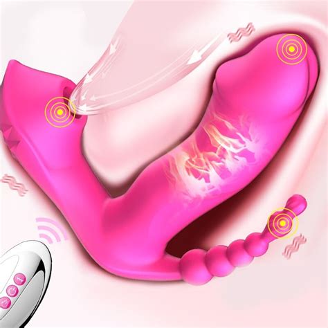 Fox® 3 In1 Panties Vibrators Wearable Wireless Heating Sucking G Sp
