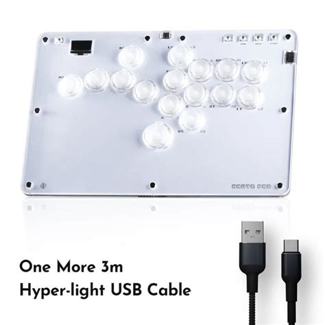 ⭐⭐⭐haute42 R16 Joystick Arcade Hitbox Controller Button Rim Leverless Arcade Stick Controller
