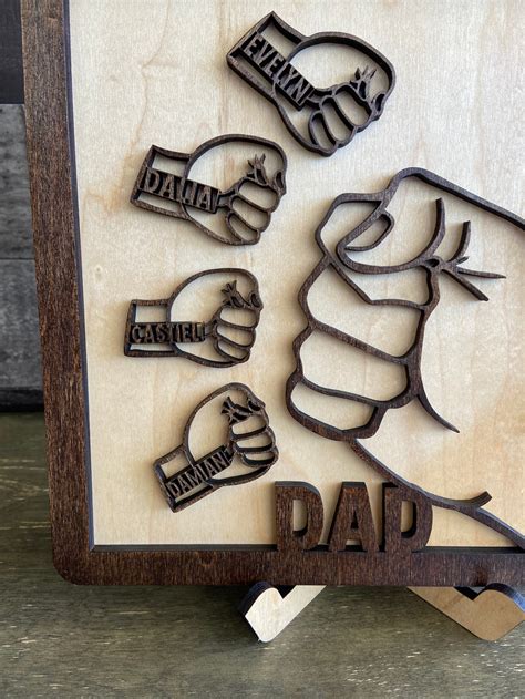 Fathers Day Fist Pump Personalized Fathers Day T Fist Etsy