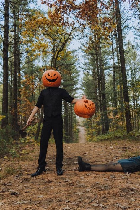 Pumpkin Head Photoshoot Funny Halloween Photography Halloween Photoshoot Photoshoot