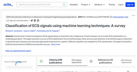 Classification Of Ecg Signals Using Machine Learning Techniques A