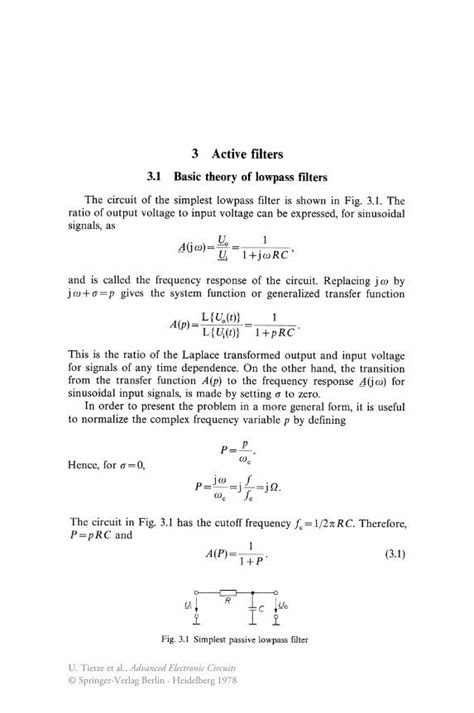 Pdf Advanced Electronic Circuits Active Filters Dokumentips