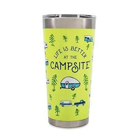 Camco Cmc53321 20 Oz Libatc Sketch Pattern Wrapped Tumbler Green