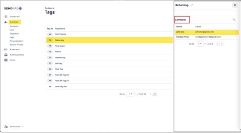 tagging contacts knowledgebase features tags sendpad customer