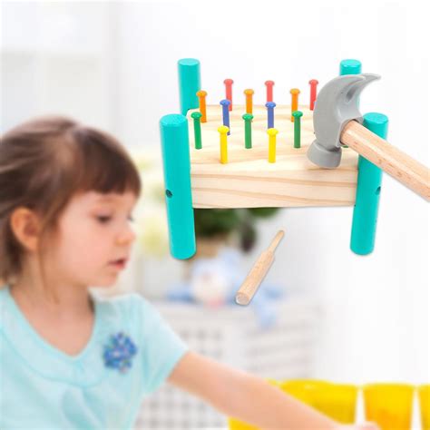 Wooden Pound A Peg Logical Thinking Educational Pr Grandado