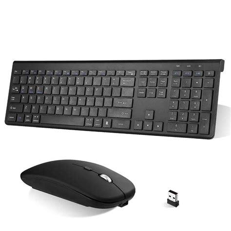 Urbanx Plug And Play Compact Rechargeable Wireless Bluetooth Full Size Keyboard And Mouse Combo