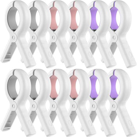 Senbowe 12 Pack Beach Towel Clipspool Chair Clipsheavy