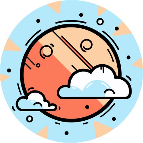 Hand Drawn Sun And Clouds In Doodle Style 24207297 Png