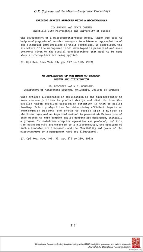 Pdf Training Service Managers Using A Microcomputer