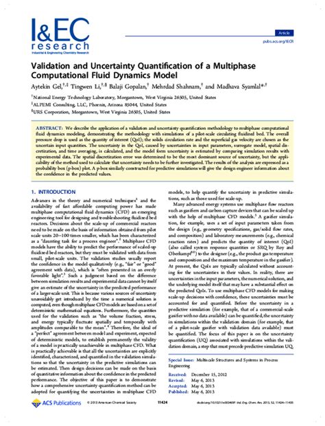 Pdf Validation And Uncertainty Quantification Of A Multiphase