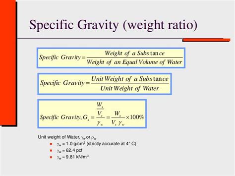 Specific Gravity Test Of Soil Specific Gravity Of Soil Equation