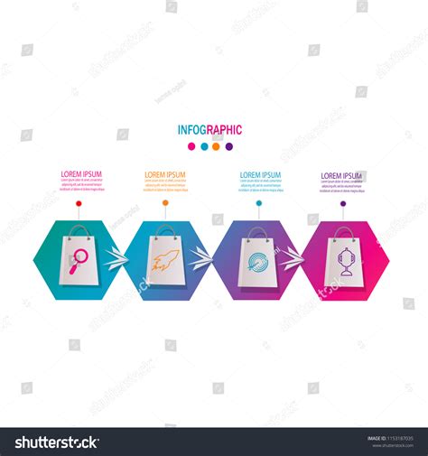 Modern Timeline Infographic Template Element Workflowprocesspresentation Stock Vector Royalty