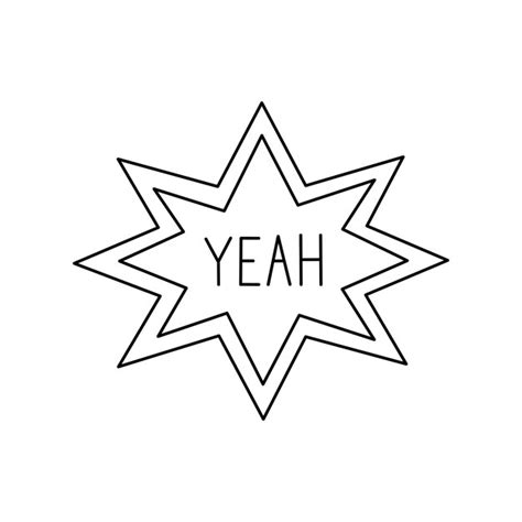 낙서 스타일의 텍스트 예 손으로 그린 그림이 있는 연설 거품 프리미엄 벡터