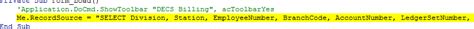 Ms Access The Recordsource Query Here Specified On This Form Or
