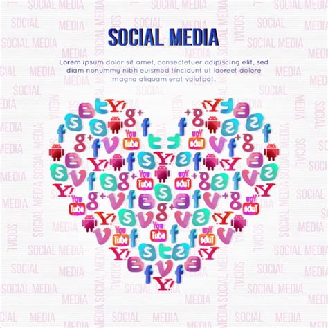 소셜 미디어 일러스트레이션 Ai Eps Uidownload