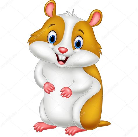 Cute Hamster Isolated On White Background — Stock Vector © Tigatelu 134208724