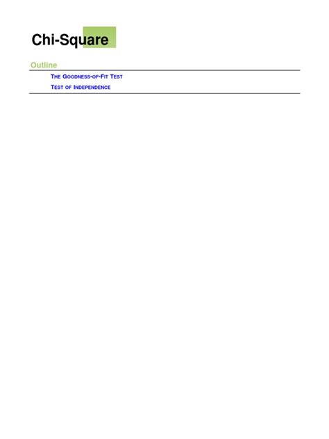 Chi Square Goodness Of Fit Test χ2 Gof Pdf Statistical Hypothesis