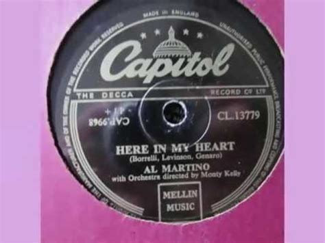 Al Martino ‎ Here In My Heart 1952 Youtube