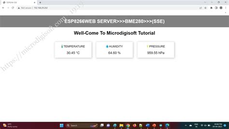How To Use Bme280 Sensor And Esp8266 Nodemcu To Create A Web Server