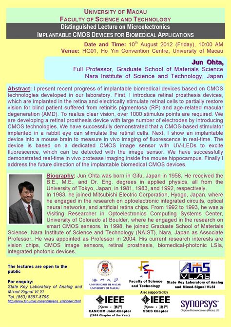 Implantable Cmos Devices For Biomedical Applications University Of Macau State Key