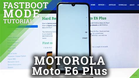 How To Open Fastboot Mode In Motorola Moto E6 Plus Enable Exit Fastboot Mode Youtube