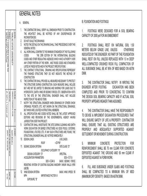 General Notes Structural Pdf Specification Technical Standard Concrete
