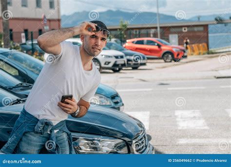 Driver With Mobile Phone Stock Photo Image Of Insurance