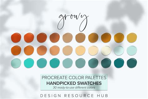 Procreate Color Palette Groovy Graphic By Design Resource Hub Creative Fabrica