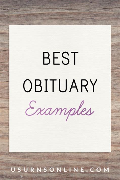 Obituary Examples How To Write A Beautiful Tribute Us Urns Online