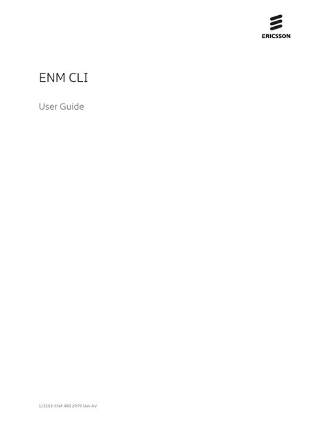Enm Cli User Guide Pdf Command Line Interface Software Development