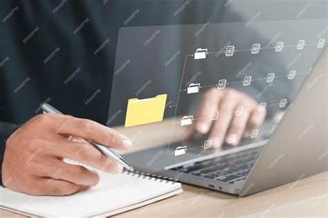 Premium Photo Online Documentation Database And Document Management System Concept Process