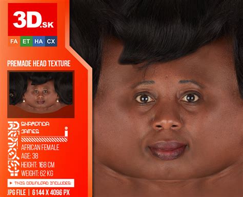 Premade Female Head Texture Sharonda Flippednormals