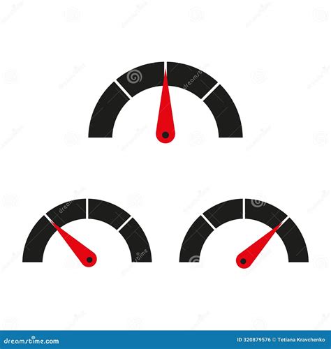 Indicators Measurement Scale Power Colored Score Indication Symbols Garish Vector Infographic