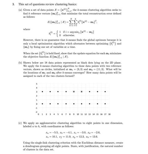 Solved This Set Of Questions Review Clustering Basics A Chegg Com