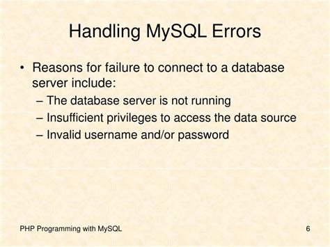 Ppt Chapter 9 Manipulating Mysql Databases With Php Php Programming