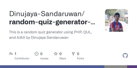 github dinujaya sandaruwan random quiz generator with database this