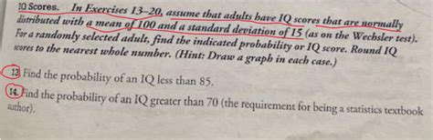solved 10 scores in exercises 13 20 assume that adults
