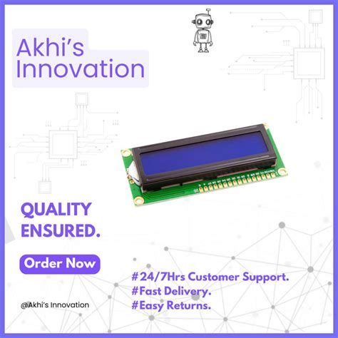 Display Module For Arduino 1602a Display 16×02 Character Blue Backlight