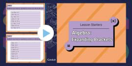 Expanding Double Brackets Five Lesson Starters PowerPoint
