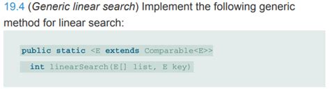 Solved 194 Generic Linear Search Implement The Following