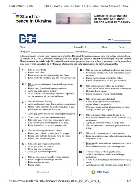 Escala Bdi Pdf